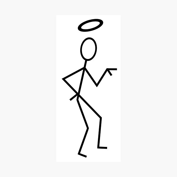 "The Saint Stick Figure (Black)." Photographic Print for Sale by ...
