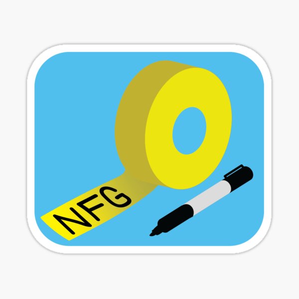 "NFG Gaffer Tape with Sharpie Sticker" Sticker for Sale by imeanplease ...
