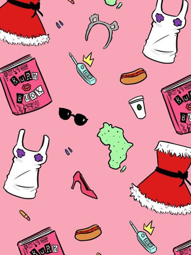 "Mean Girls Pattern" iPhone Case for Sale by kaptainviolet | Redbubble