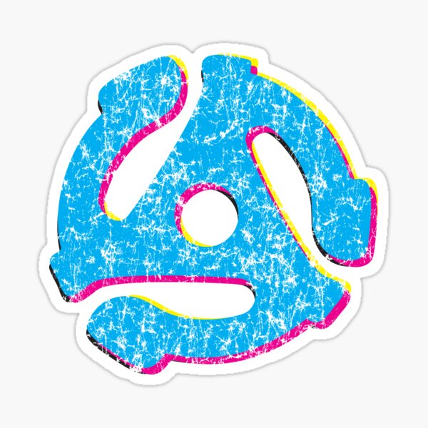 "45 Adapter CMYK" Sticker by smashtransit | Redbubble