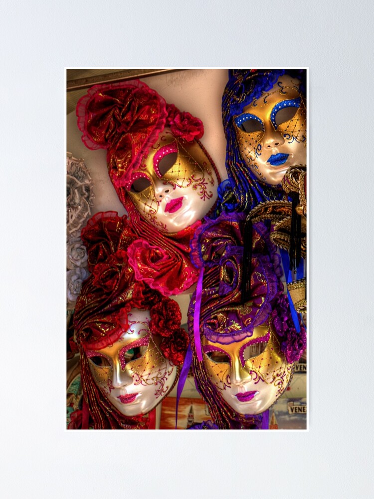 "Venetian Masquerade Masks" Poster for Sale by tomg | Redbubble