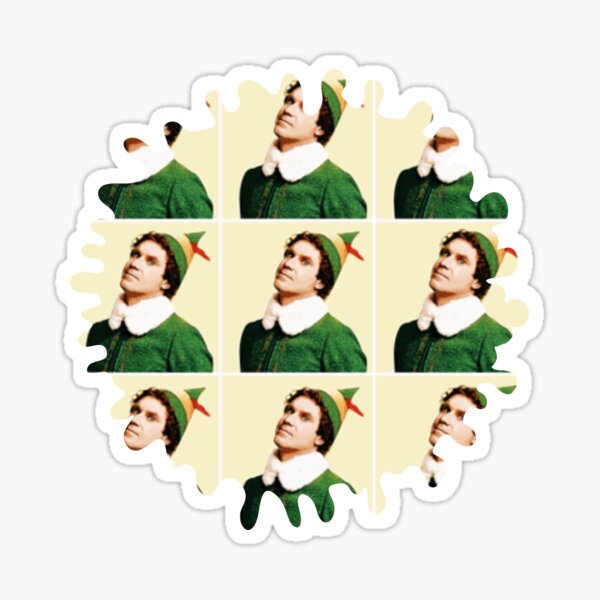 "Elf movie design " Sticker for Sale by goodvibstickers | Redbubble