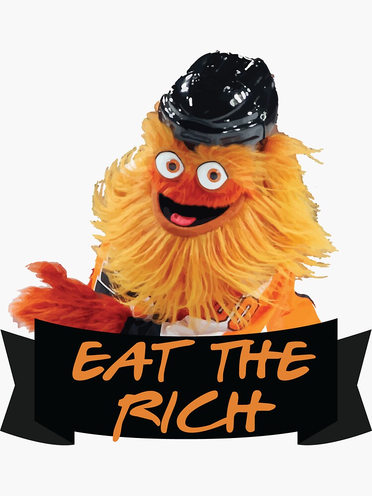 "Eat The Rich Gritty Sticker" Sticker for Sale by anapplease | Redbubble