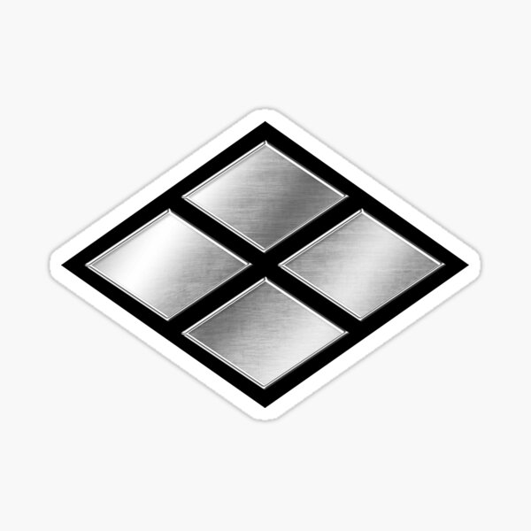 "Takeda Clan Kamon Silver Chrome" Sticker for Sale by Takeda-art ...