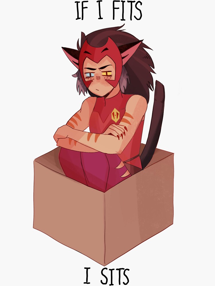 "Catra - If I fits I sits" Sticker for Sale by jupiter-cactus | Redbubble