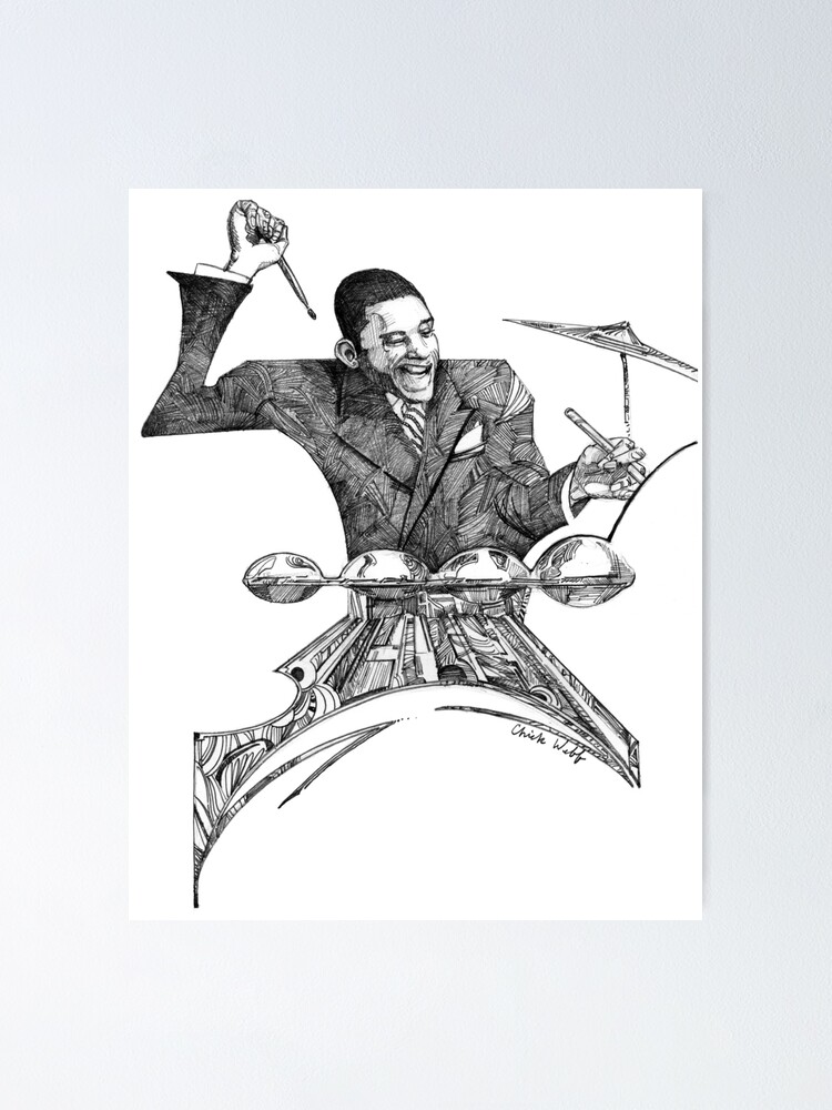 Poster « Swing Jazz Drummer, Chick Webb », par ryancallowayart | Redbubble