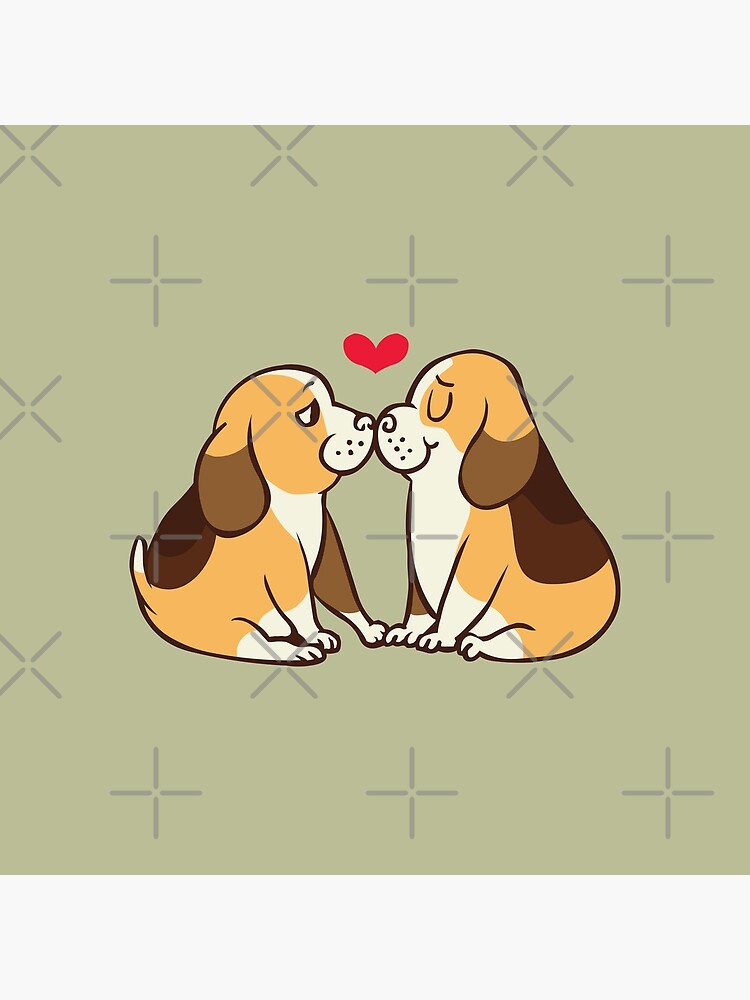 " Beagle Kisses" Poster for Sale by Huebucket | Redbubble