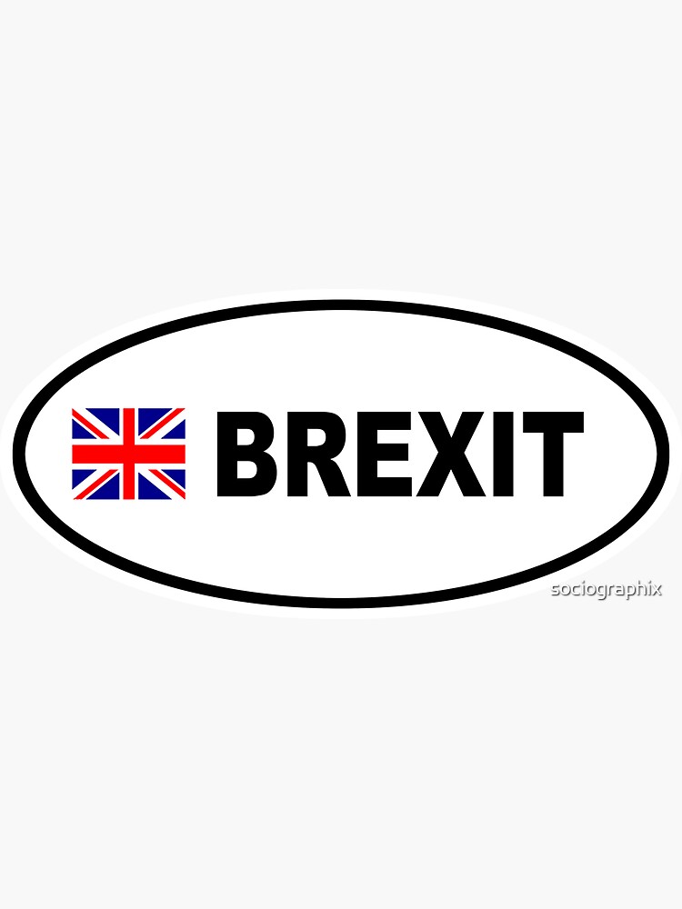 "OVAL BREXIT STICKER" Sticker by sociographix | Redbubble