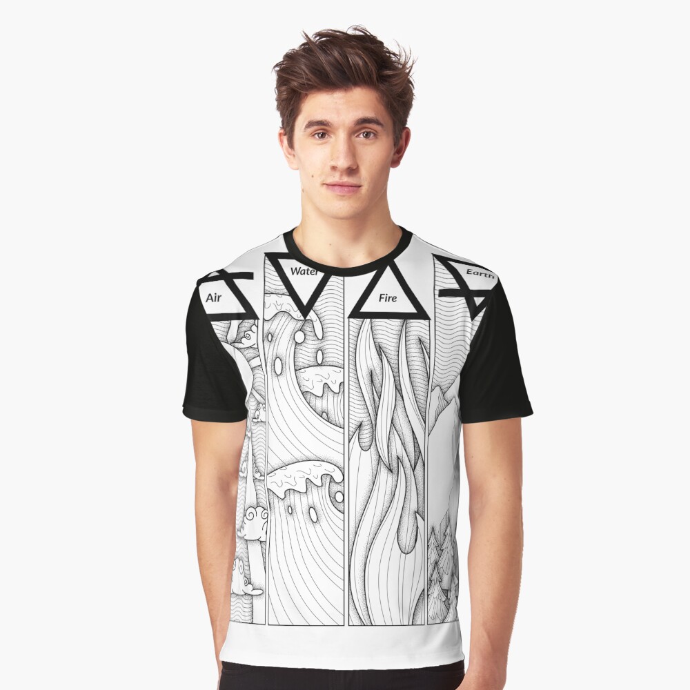 "Air Fire Water Earth Four Elements Greek Triangle Symbols" Poster for ...