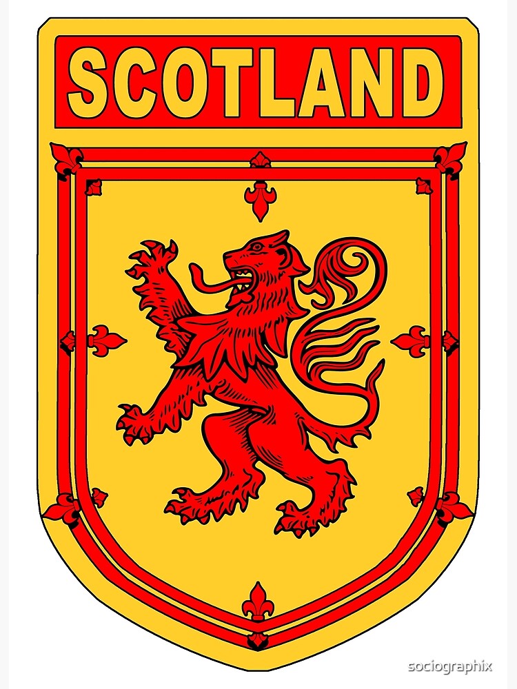 "SCOTLAND SHIELD " Poster for Sale by sociographix | Redbubble