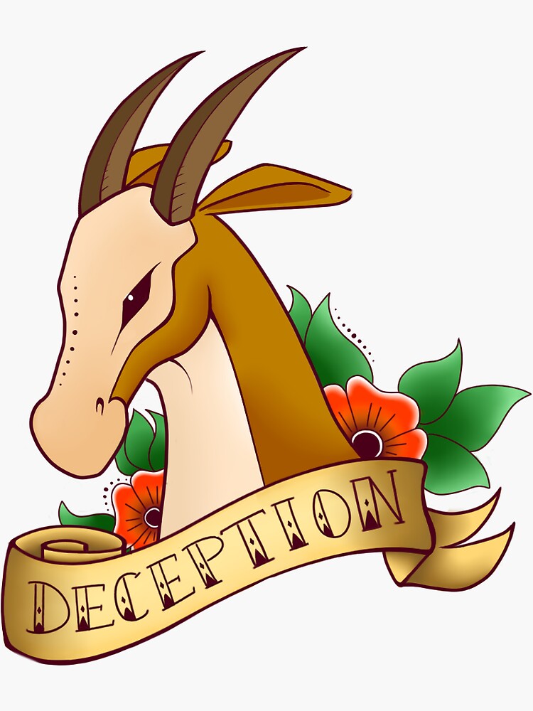 "Deception" Sticker for Sale by duelhorns | Redbubble