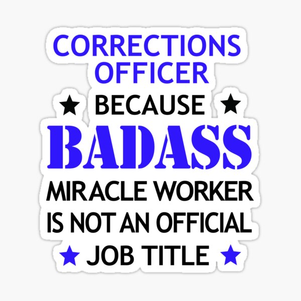 Corrections Officer Stickers | Redbubble