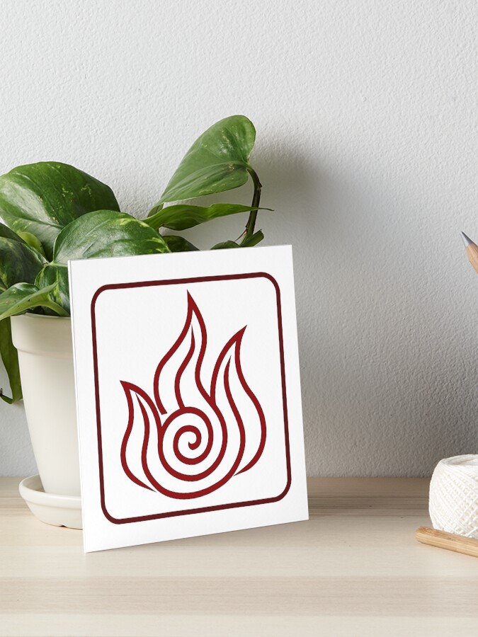 "Fire Nation Symbol - Avatar the Last Airbender" Art Board Print for ...