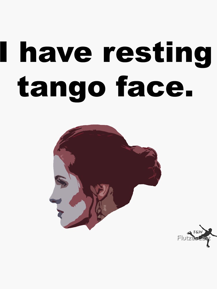 "Resting Tango Face- Colour" Sticker for Sale by FlutzesCast | Redbubble