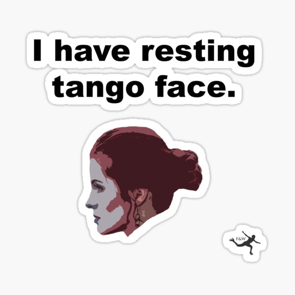 "Resting Tango Face- Colour" Sticker for Sale by FlutzesCast | Redbubble