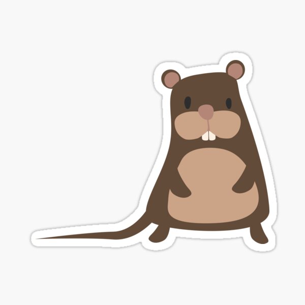 "Cute cartoon rat animal" Sticker by ericsj11 | Redbubble