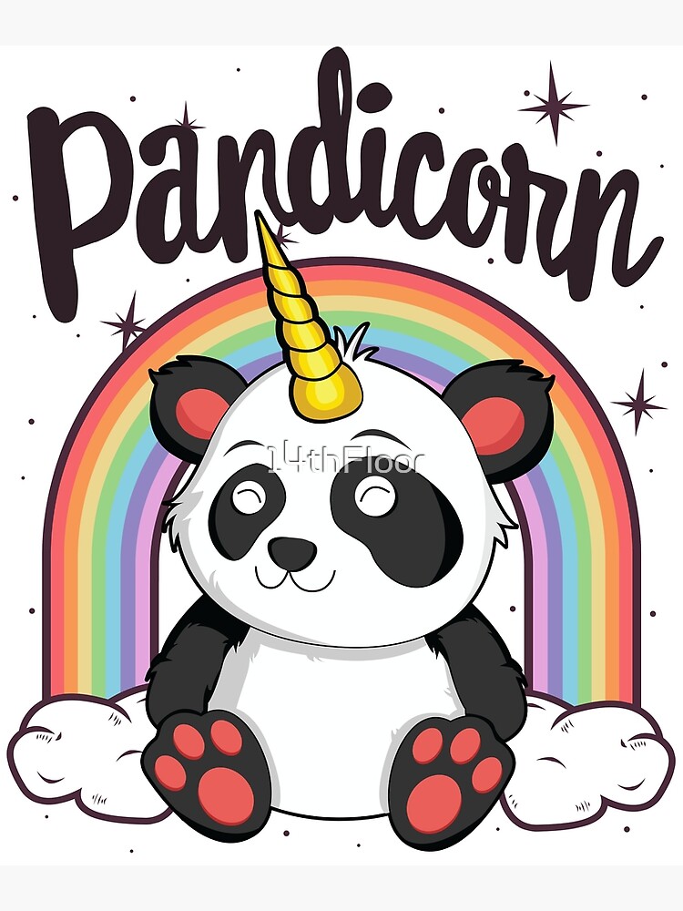 "Pandicorn T-Shirt for Girls Kids Women Unicorn Kawaii Panda" Art Print ...