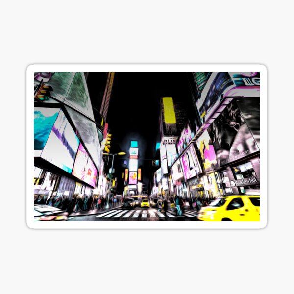 "Times Square New York Art" Sticker for Sale by bejacs | Redbubble