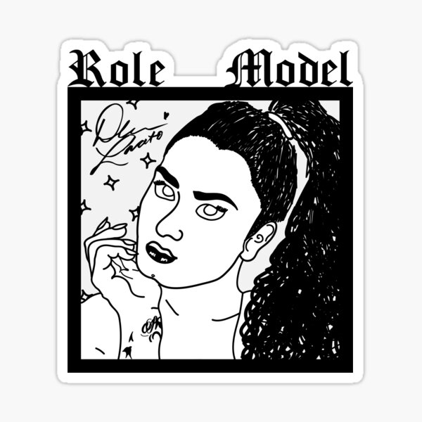 "Demi Lovato Role Model " Sticker by weissdocs | Redbubble