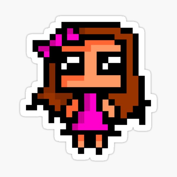 "girl pixel art kawaii cute" Sticker for Sale by lefad | Redbubble