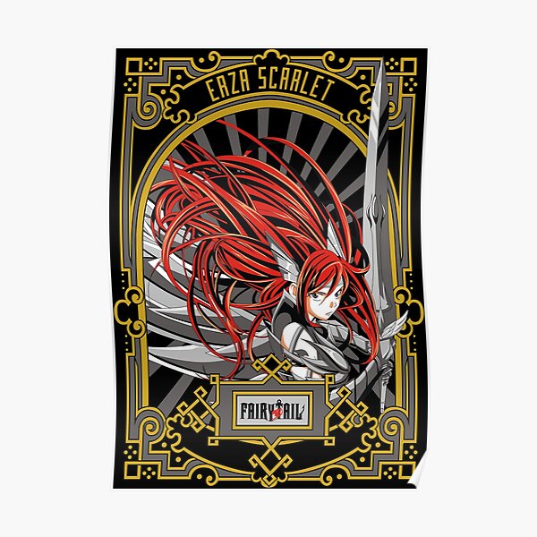 "Erza Scarlet" Poster by mounta | Redbubble