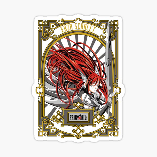 "Erza Scarlet" Sticker for Sale by mounta | Redbubble