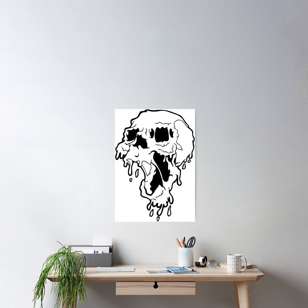"Melting Skeleton" Poster by shaylikipnis | Redbubble