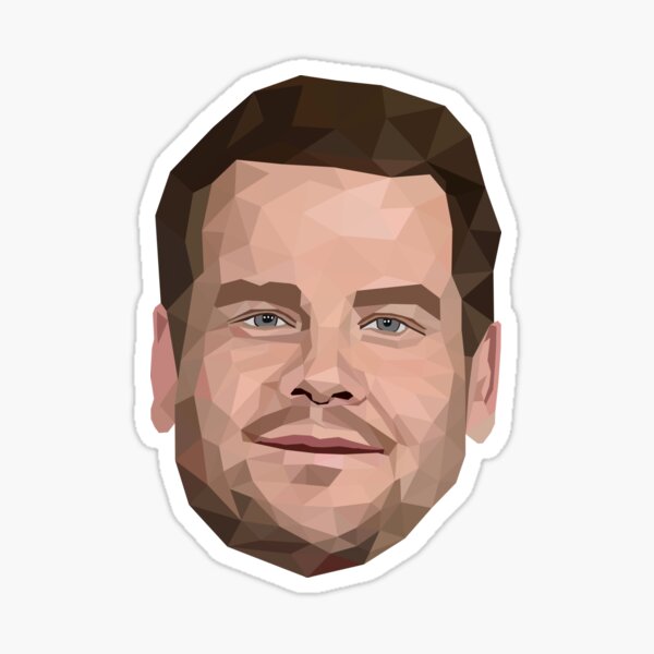 "James Corden low poly art" Sticker by kingswag | Redbubble