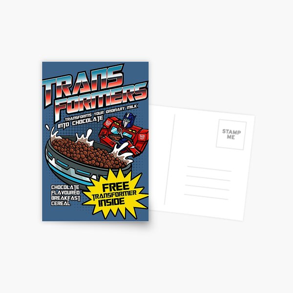 "Transformers Chocolate Cereal" Postcard for Sale by Adam1991 | Redbubble