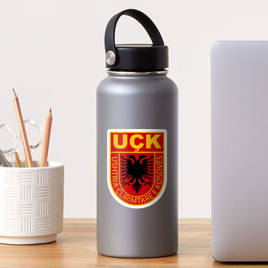 "Kosovar uqk uck army albanian t-shirt gift" Sticker by Shqipshirti ...