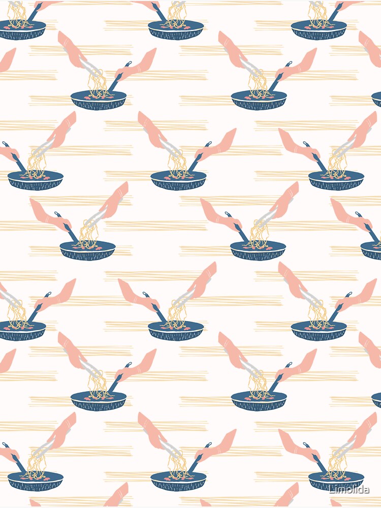 " Cooking Spaghetti Frying Pan " Sticker for Sale by Limolida | Redbubble