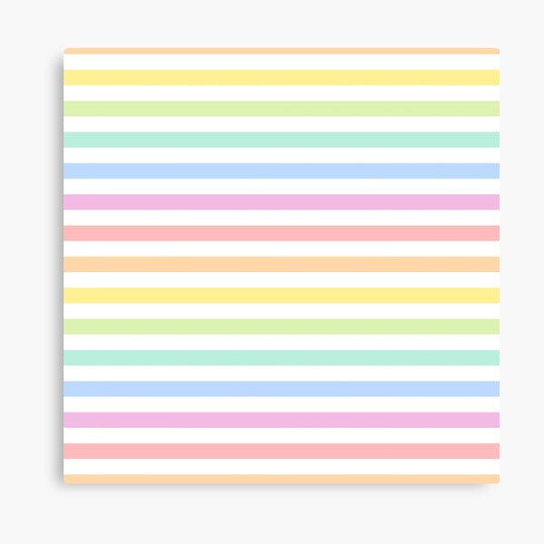 "Pastel Rainbow Stripes" Canvas Print for Sale by newburyboutique ...