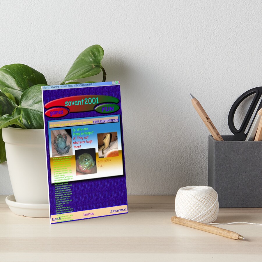 "Officalsavant2001 early 2000s website bad graphic design " Art Board ...