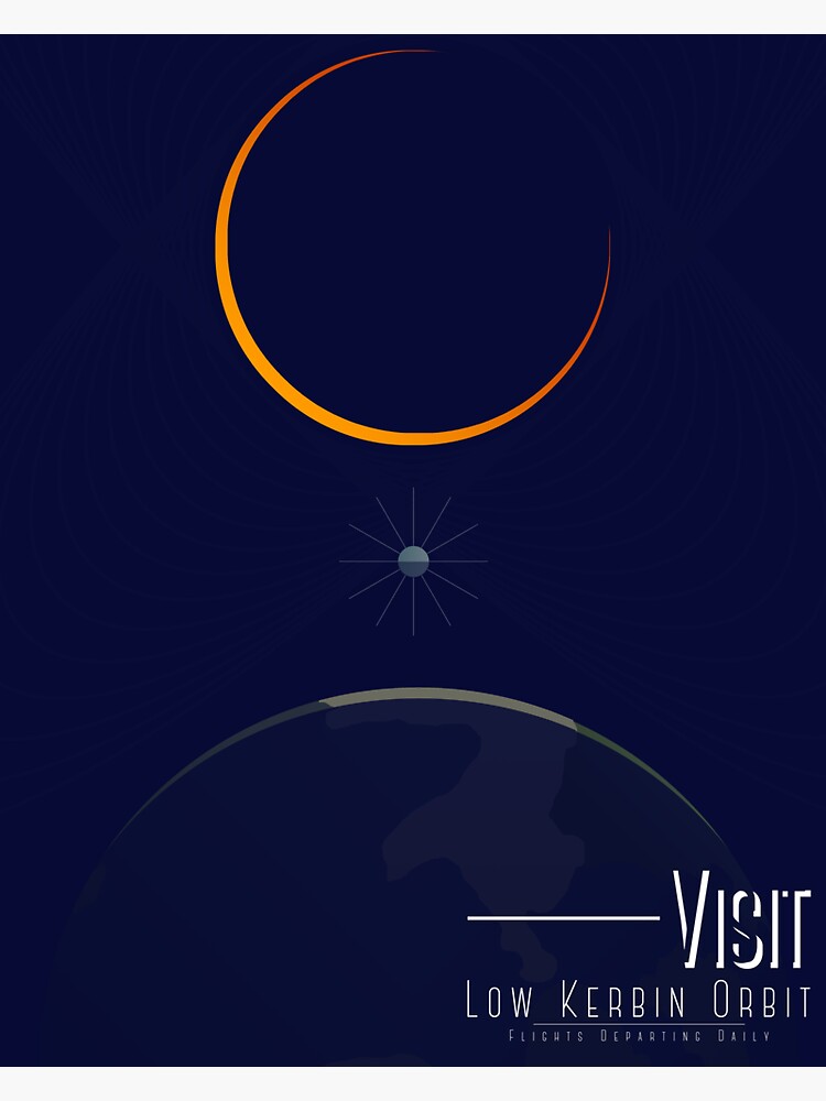 "Visit: Low Kerbin Orbit" Sticker by AtticusLloyd | Redbubble