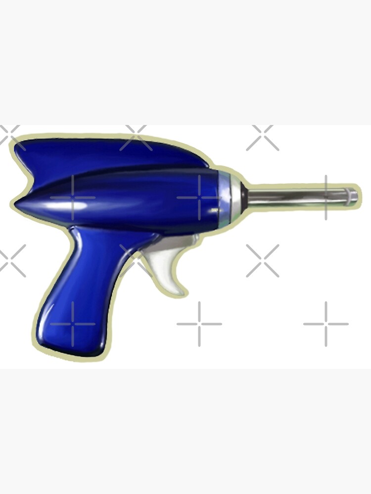 "Vintage 1950s Sci-fi Toy Ray Gun, Blue Realistic Digital Painting" Art ...