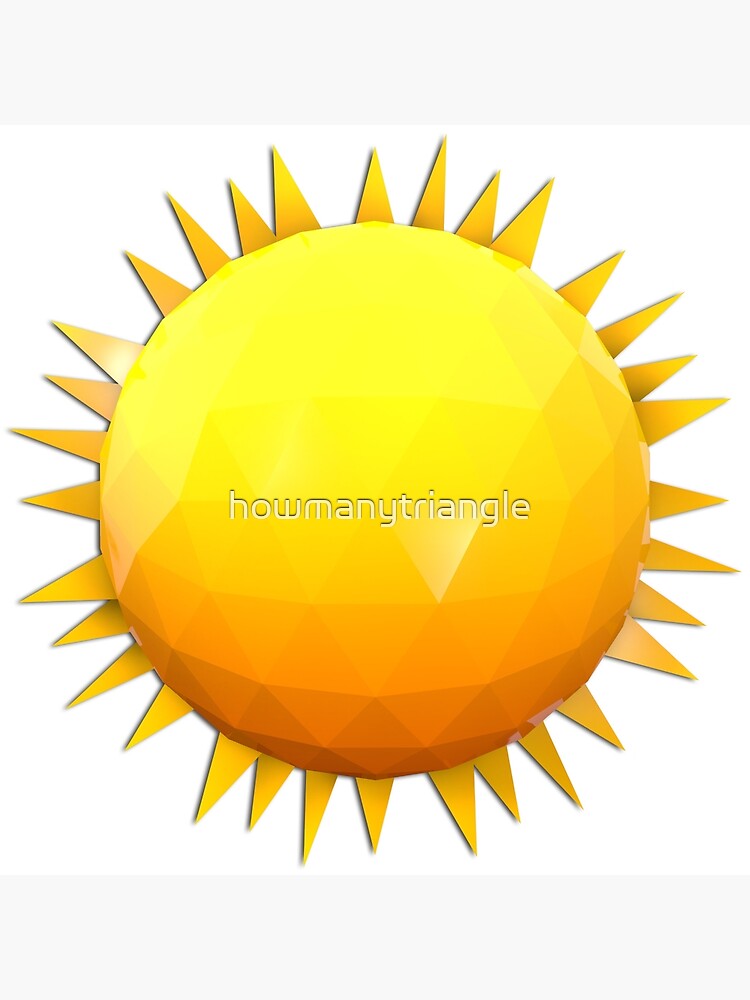 "Low Poly Solar System - Sun Standalone" Art Print by howmanytriangle ...