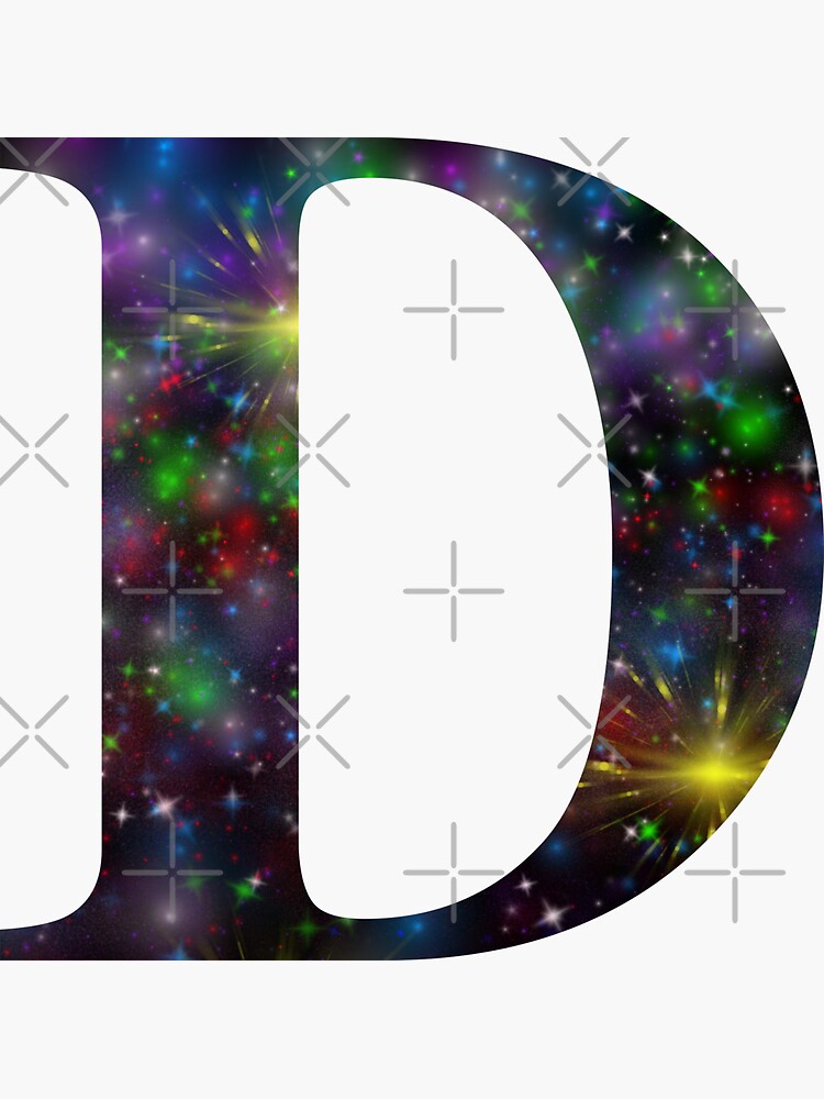 "Galaxy - Letter "D"" Sticker for Sale by planet-eye | Redbubble