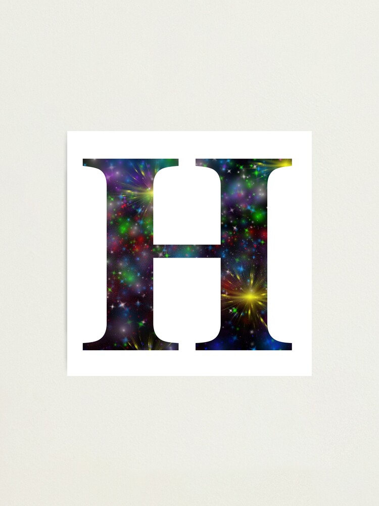 "Galaxy - Letter "H"" Photographic Print for Sale by PlanetEye Designs ...