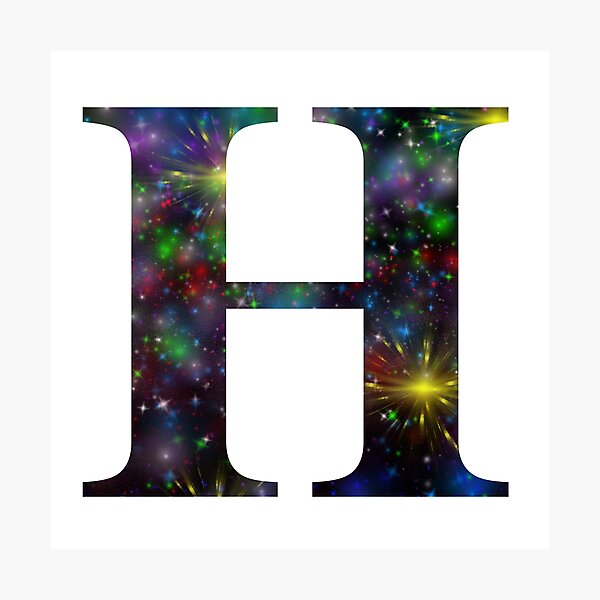"Galaxy - Letter "H"" Photographic Print for Sale by PlanetEye Designs ...
