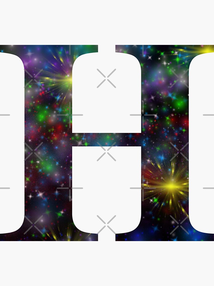 "Galaxy - Letter "H"" Sticker for Sale by planet-eye | Redbubble