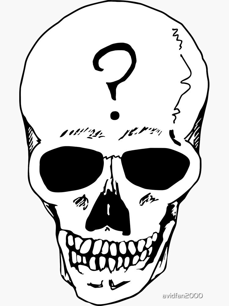 "Skull Question Mark" Sticker for Sale by avidfan2000 | Redbubble