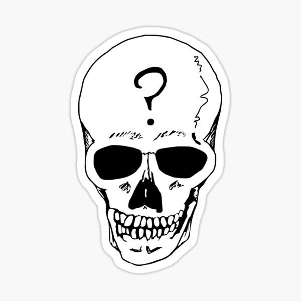 "Skull Question Mark" Sticker for Sale by avidfan2000 | Redbubble