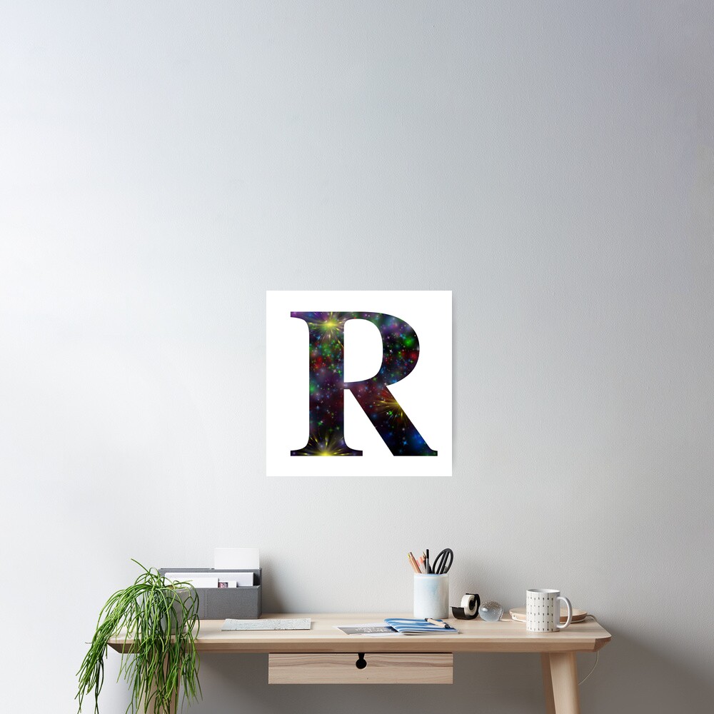 "Galaxy - Letter "R"" Poster for Sale by planet-eye | Redbubble
