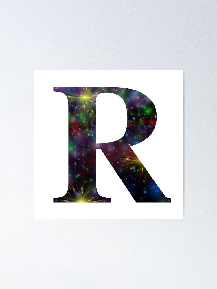"Galaxy - Letter "R"" Poster for Sale by planet-eye | Redbubble