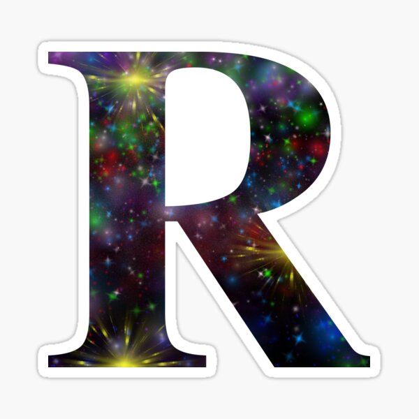 "Galaxy - Letter "R"" Sticker for Sale by planet-eye | Redbubble
