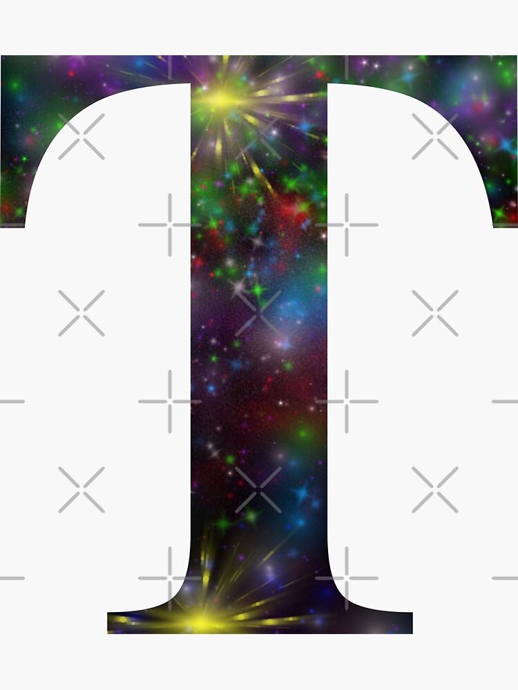 "Galaxy - Letter "T"" Sticker by planet-eye | Redbubble