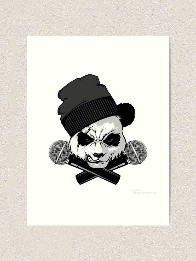 "Evil Hip Hop Panda B/W" Art Print for Sale by HHGA | Redbubble