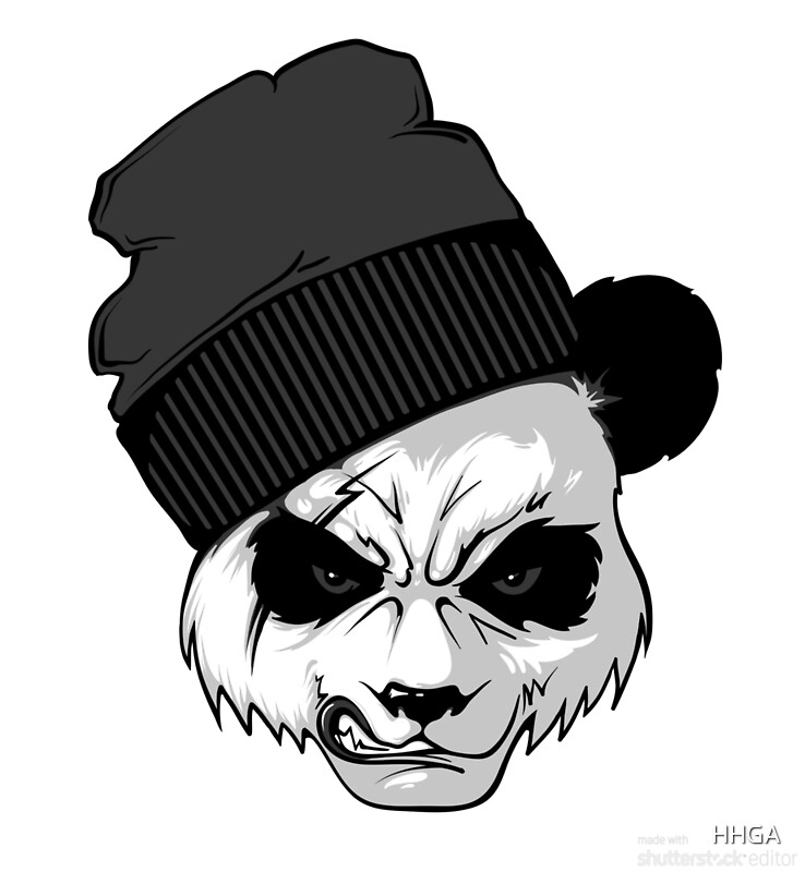 "Evil Panda B/W" by HHGA | Redbubble