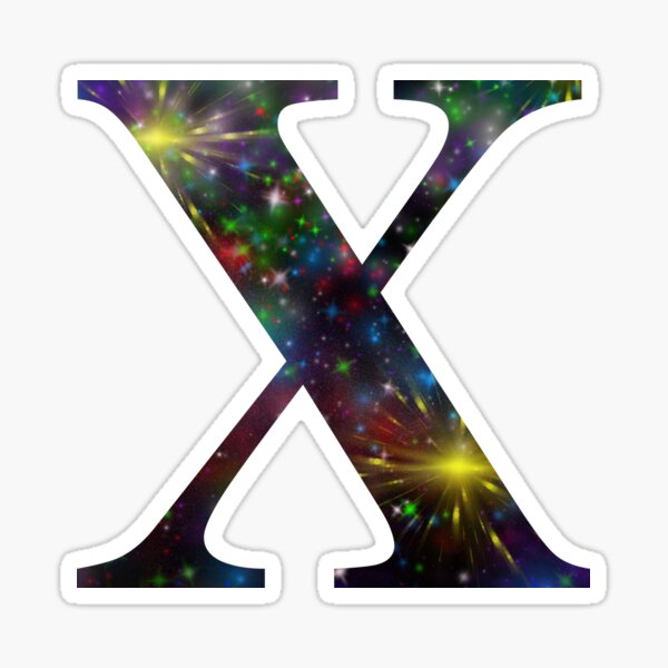 "Galaxy - Letter "X"" Sticker by planet-eye | Redbubble