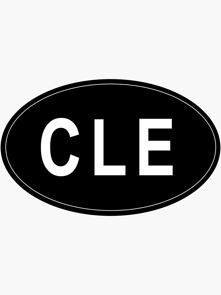 "CLE" Sticker by kayleencarson | Redbubble